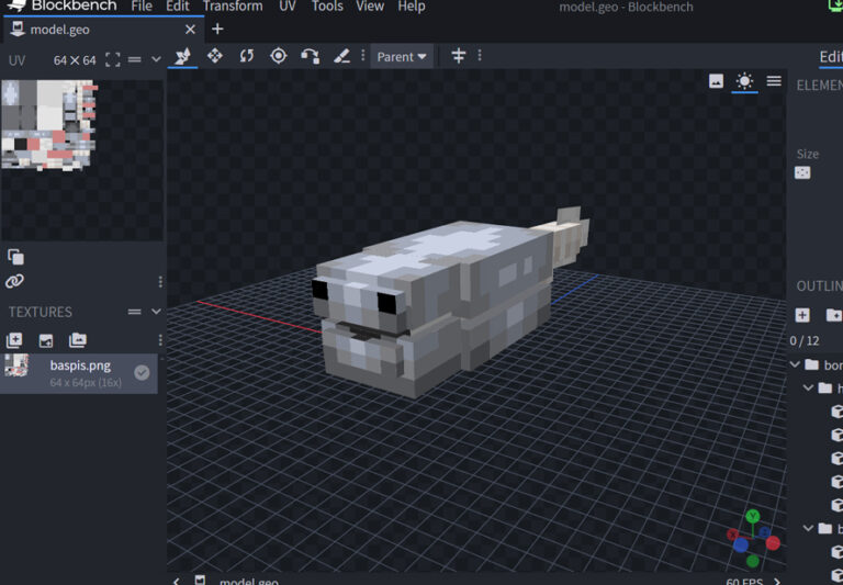 マイクラ アドオン制作 Blockbenchでモデリング | 穴みっけ。